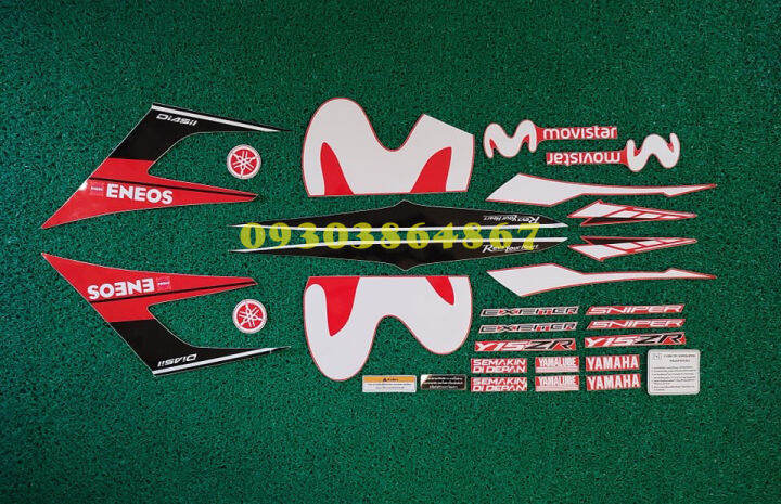 SNIPER Mx150 MOVISTAR RED/WHITE Stock Decal/Sticker | Lazada PH