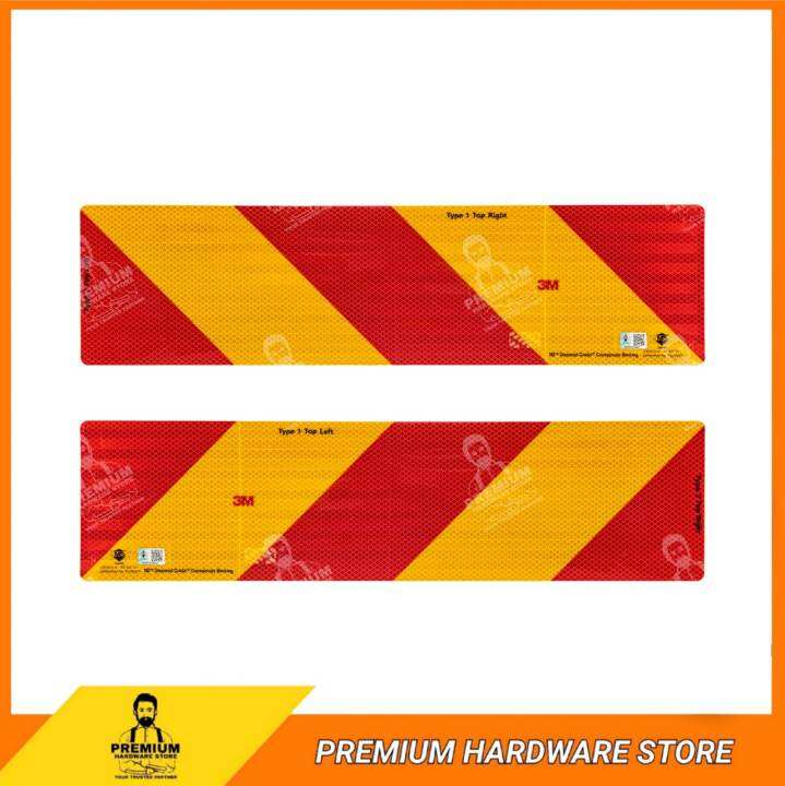 3M Sirim Certified Diamond Grade Yellow & Red Lorry Reflective Sticker ...