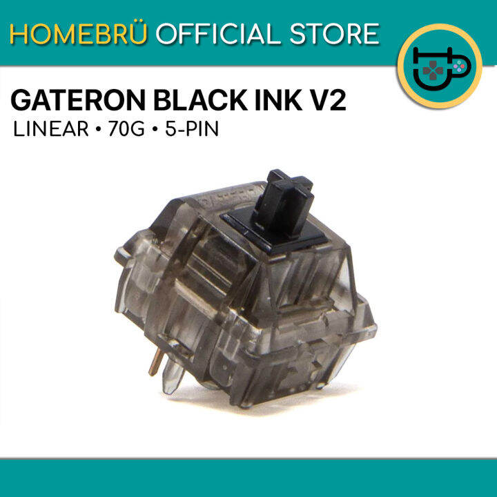 10pcs Gateron Black Inks v2 | 5-pin Linear Mechanical Keyboard Switches ...