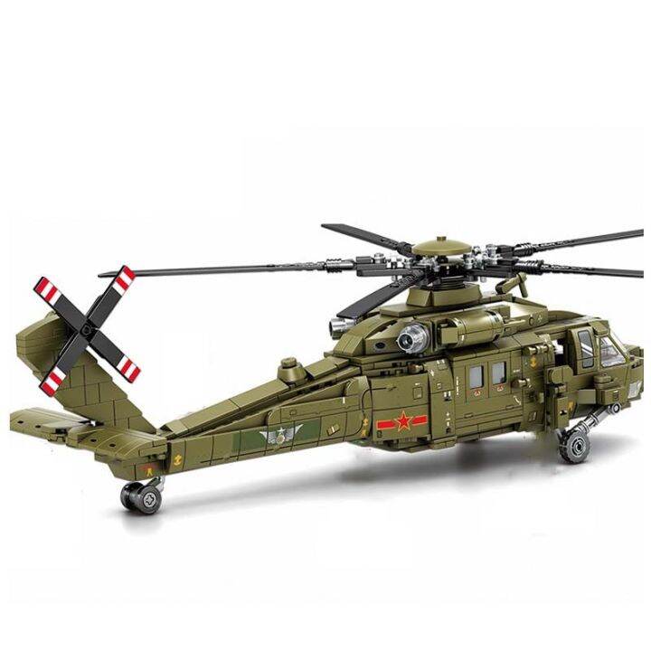 Military Series Building Blocks High-Tech Moc Armed Helicopter Model ...