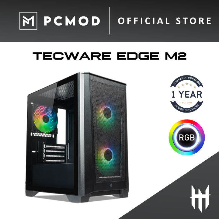 Tecware EDGE M2 ARGB Case | High Airflow Compact mATX Case | PCMOD | Lazada
