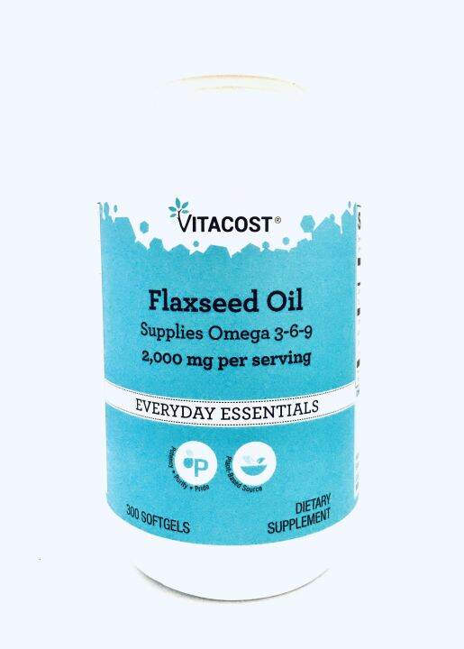 Vitacost Flaxseed Oil Supplies Omega 3-6-9 (2,000 mg per Serving ...