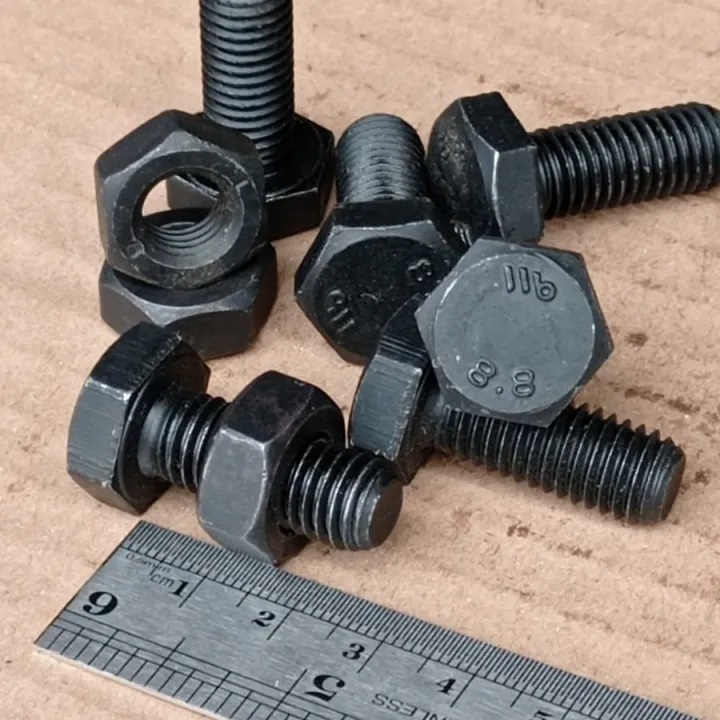 BAUT HEXAGON M10X25 / BAUT BAJA HTB 8.8 M10 X 25 / BAUT BAJA M10 X 25 HITAM / BAUT M10X25 BAJA ...