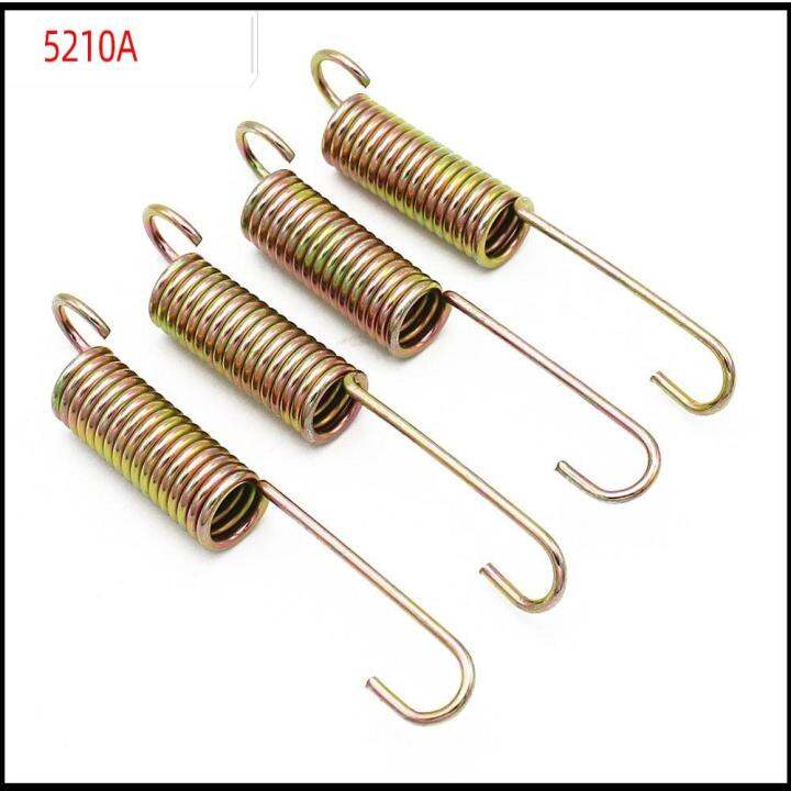 5210A 2pcs เหล็กไร้สนิม สปริงยึดสกู๊ตเตอร์ อุปกรณ์เสริมเสริม รถจักรยานยนต์ดัดแปลงท่อไอเสีย สปริง ...