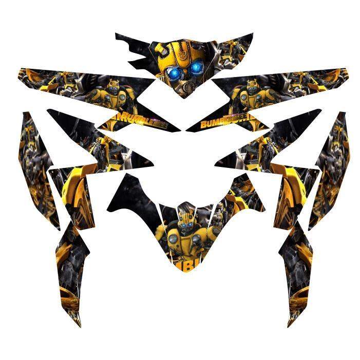 RUSI PASSION BUMBLE BEE YELLOW FULL DECALS | Lazada PH