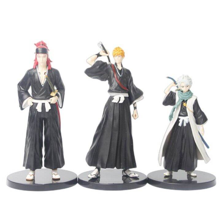 3Pcs BLEACH Anime Figure Ki Kenpachi Hitsugaya Toushirou Urahara Kisuke ...