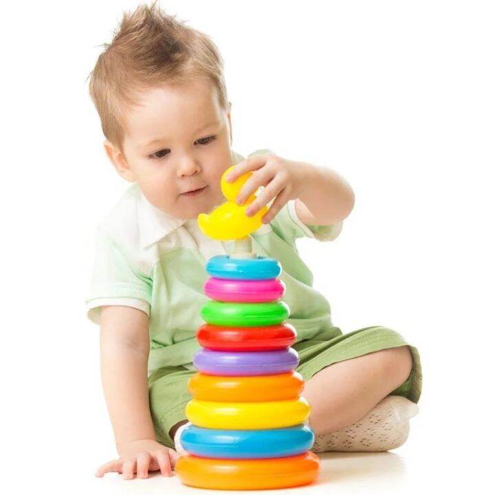 🌻𝐑𝐄𝐀𝐃𝐘 𝐒𝐓𝐎𝐂𝐊🌻Plastic Baby Kids Stacking Stack Up Educational Toy ...