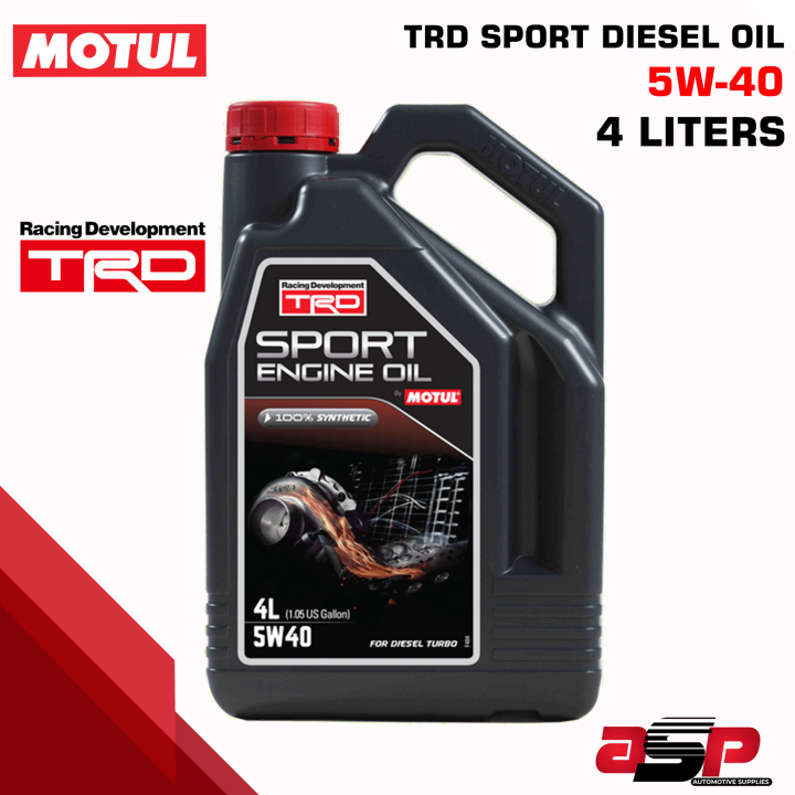 MOTUL TRD Sport 5W-40 100% Synthetic Diesel Oil 4 Liters | Lazada PH