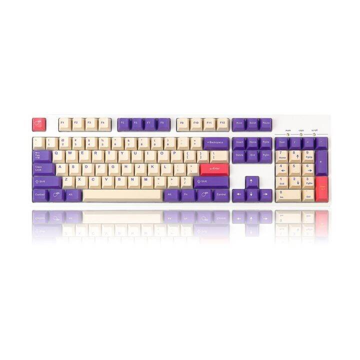 Plum 128 Keys PBT Dye-subbed Cherry Profile Keycaps Set for Mechanical ...
