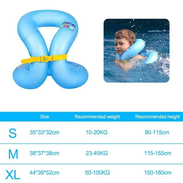 Inflatable Floating Swimming Arm Rings For Kids Adults Life Vest ...