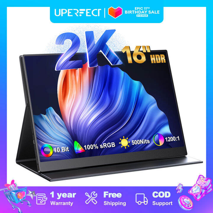 UPERFECT [Local delivery] 2K QHD Portable Monitor Mobile Display 16 ...