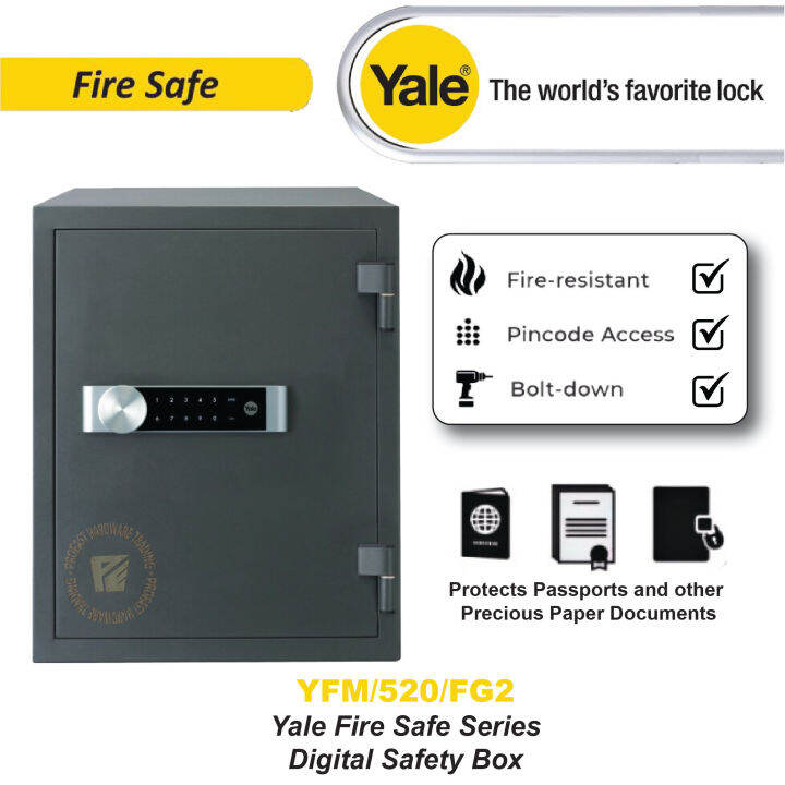 Yale Fire Safe Series [ YFM/520/FG2 ] Digital Safety Box - Fire ...