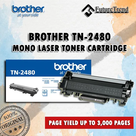 Brother TN-2480 Original Mono Laser Toner Cartridge | Lazada