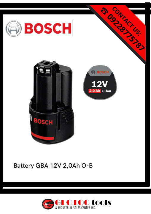 BOSCH Battery GBA 12V 2.0Ah O-B | Lazada PH