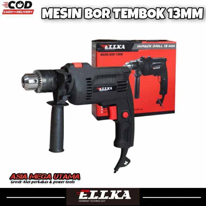 ELLKA Mesin Bor Impact 13 mm - Bor Tembok 13mm - Bor Beton 13 mm - Bor ...