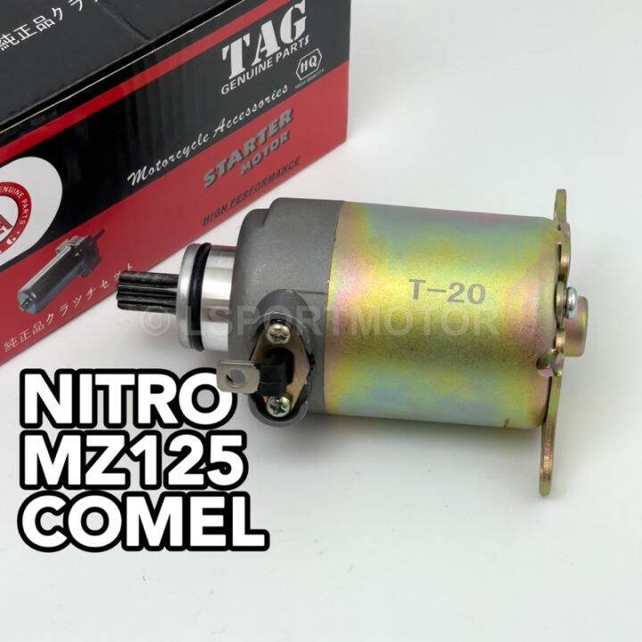 READY STOCK 🔥 MZ125 / NITRO / COMEL STARTER MOTOR ASSY (STANDARD) GY6 ...