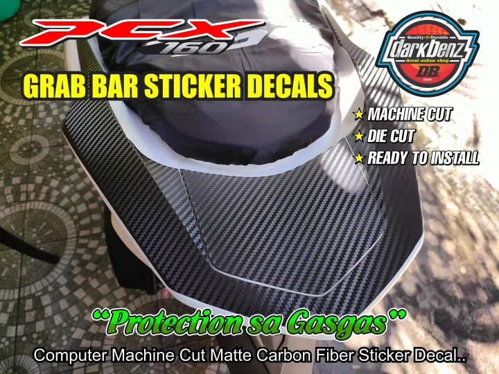 PCX160 GRAB BAR MATTE CARBON FIBER STICKER DECAL - PROTECTION SA GASGAS ...