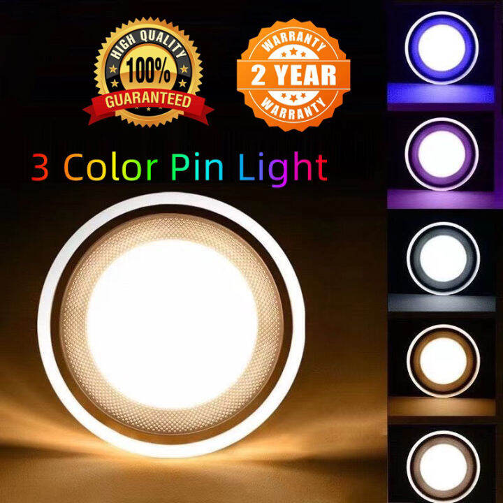 Tri Color Led Downlight Pin Light Ultra-thin Living Room Light Ceiling ...