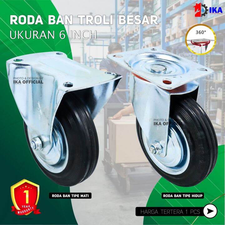Roda Trolley 6 inch / Xander Roda Troli / Roda Gerobak/Etalase / Roda ...