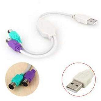 สินค้าขายดี👉 DI SHOP KEYBOARD MOUSE DUAL PS2 PS/2 MINI DIN 6PIN TO USB ...