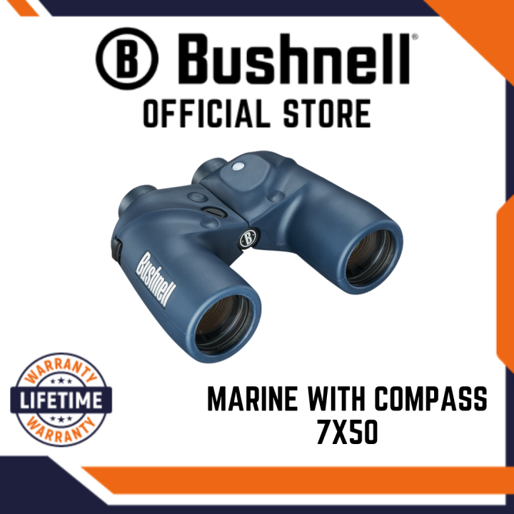 Bushnell 7x50 Marine Binoculars with Compass (Model: 137500) - Blue ...