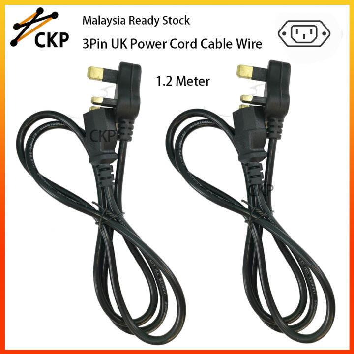 3Pin 1.2M Power Cord Cable Wire No Fuse for Power Supply/ AC Adaptor ...
