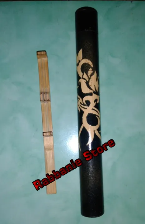 Jual Karinding motif kujang + wadah, alat musik sunda | Lazada Indonesia