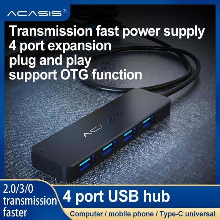 ACASIS 3.0 / 2.0 USB HUB 4 Port USB 3.0 Adapter with Power Supply Micro ...