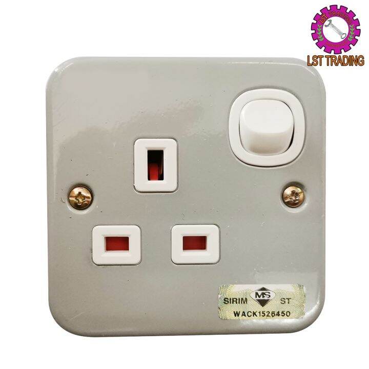 [READY STOCKS] 13A METAL CLAD SWITCH SOCKET / KEPALA PLUG SOCKET ...