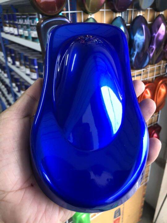 สี SCG-003(SKG-001) สีแก้ว สีน้ำเงินเข้มแก้ว สีรถซิ่ง สีพ่นรถยนต์ สีพ่น ...