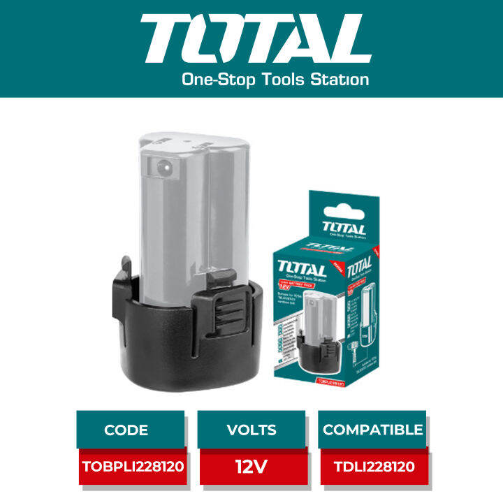 TOTAL 12V Li-Ion Battery Pack (TOBPLI228120) | Lazada PH