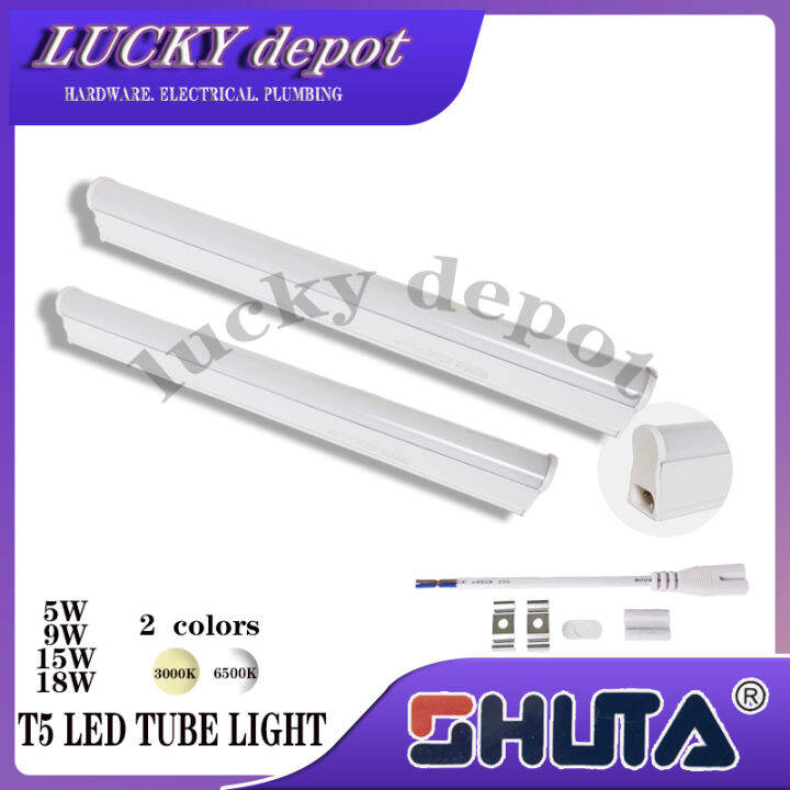 SHUTA T5 LED TUBE LIGHT WARM WHITE 3000k (5W/9W/15W/18W) / COOL WHITE ...