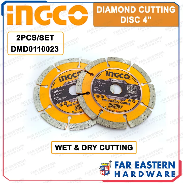INGCO Diamond Cutting Disc 4" 2pcs Set DMD0110023 INAC | Lazada PH