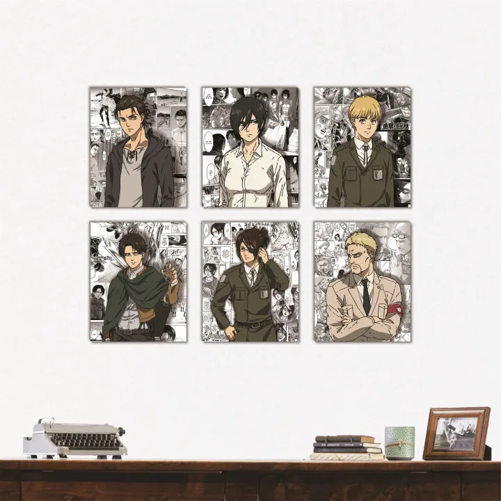 Attack on Titan / AOT Karakter 2 - Vector Art Design - Poster Kayu ...