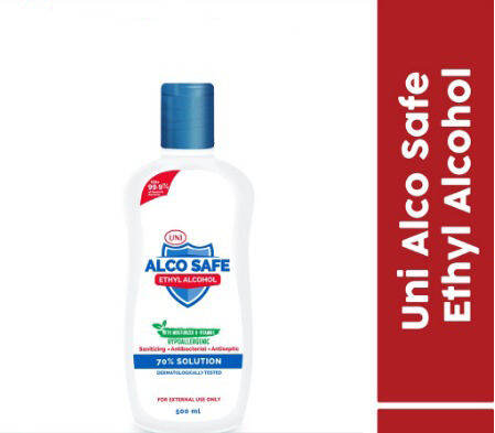 Ethyl Alcohol 250ml Alcosafe 70% solution First Aid, Wound Care, Kill ...