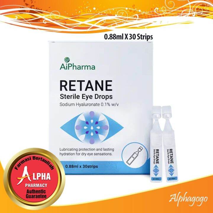 AiPharma RETANE Sterile Eye Drops (0.88ml x 30 strips) | Lazada