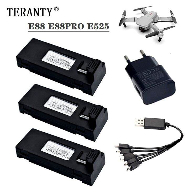 3 7v 1800mah Battery Rc Drone Accessory For E88 E88pro Ls E525 E525 Pro