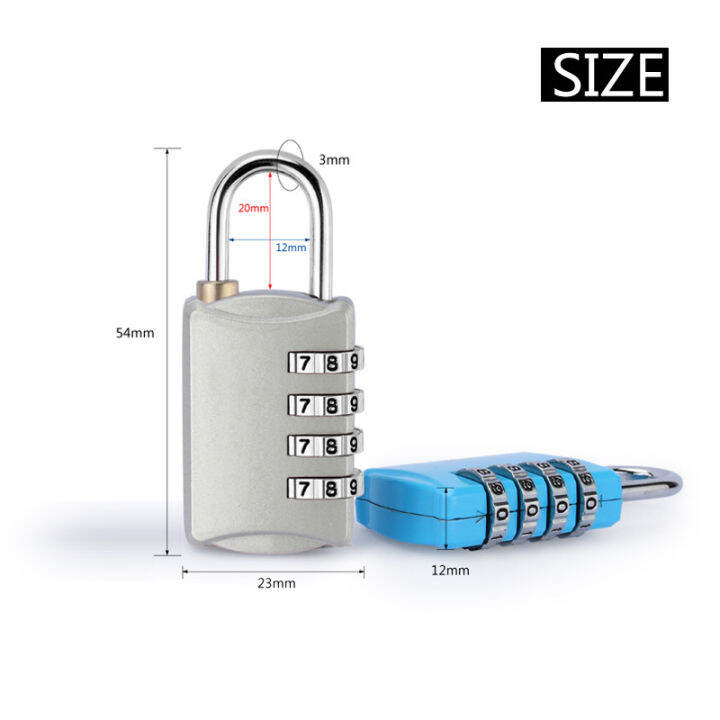 Security 4 Digit Combination Locks Travel Suitcase Luggage Bag Code ...