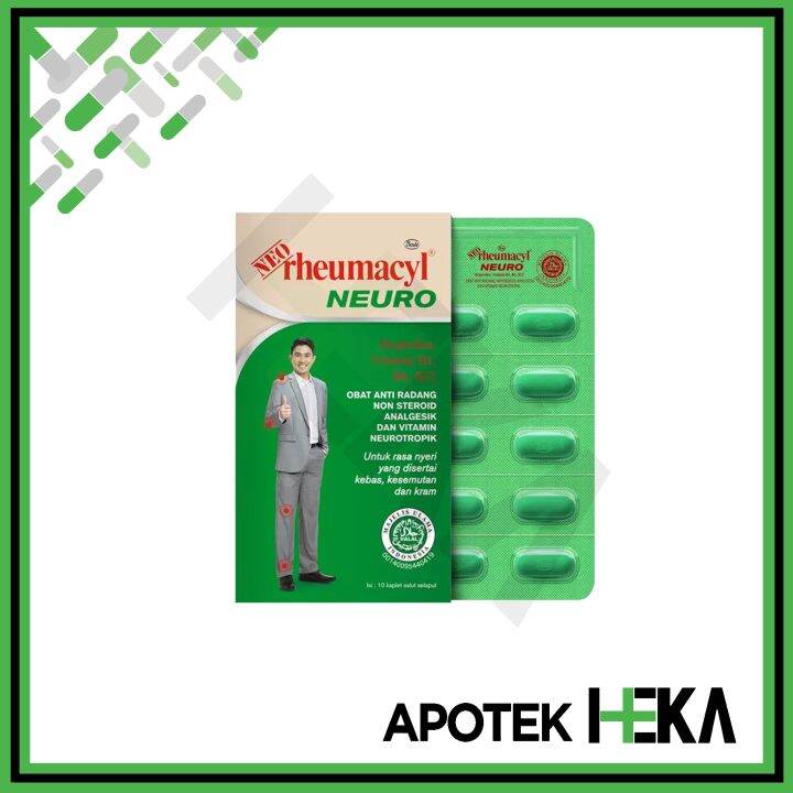 Neo Rheumacyl Neuro Kaplet - Nyeri Kebas Kesemutan Kram Box isi 12x10 ...