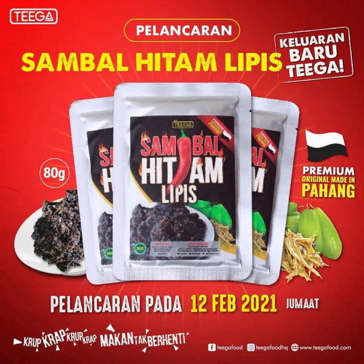 TEEGA SAMBAL HITAM LIPIS VIRAL ORIGINAL PAHANG | Lazada