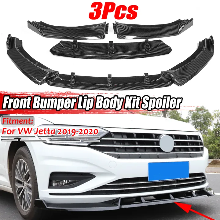 Carbon Fiber Look Front Bumper Lower Lip Spoiler Chin Splitter For VW ...