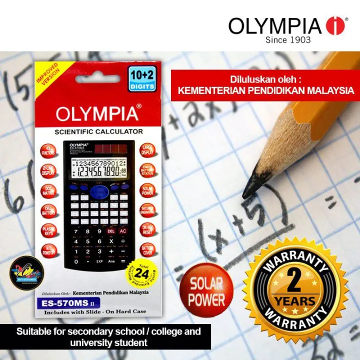 Casio Scientific Calculator fx-570EX CLASSWIZ Saintifik Kalkulator ...