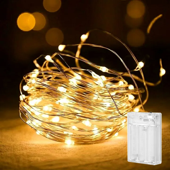 10M LED Strip Lighting Christmas lights Copper wire Battery waterproof ...