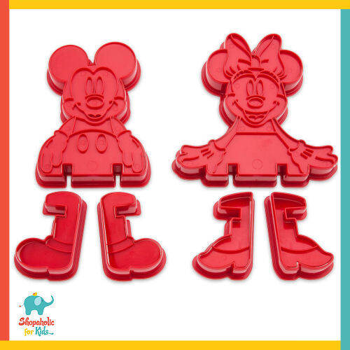 Mickey and Minnie Mouse 3D Cookie Cutter Set s4kph disneystore handle ...
