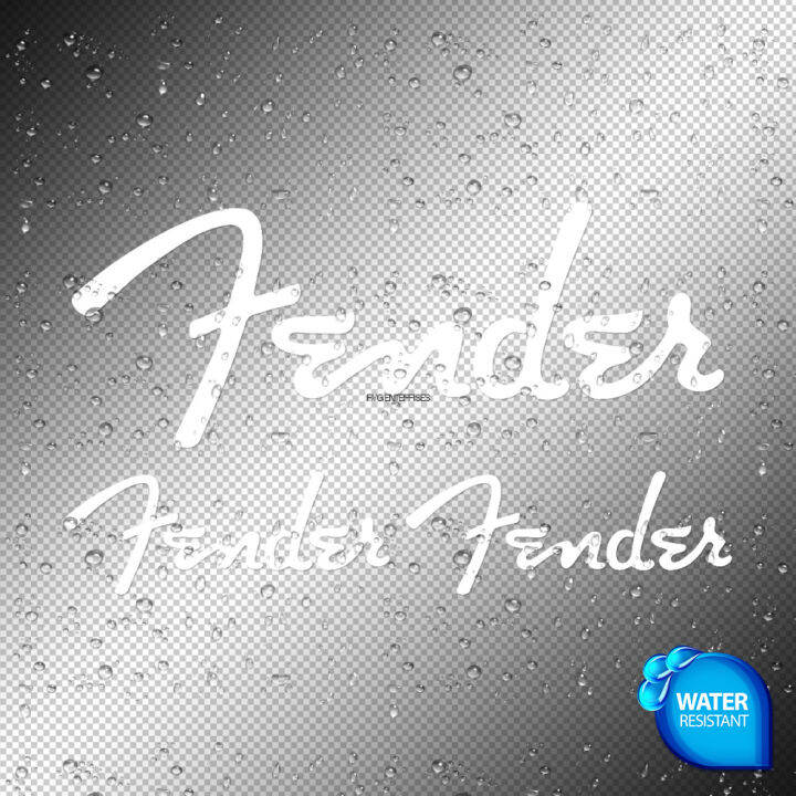 3X Stickers | Fender Guitar Logo | Weather Proof die-cut decals | Set 3 ...