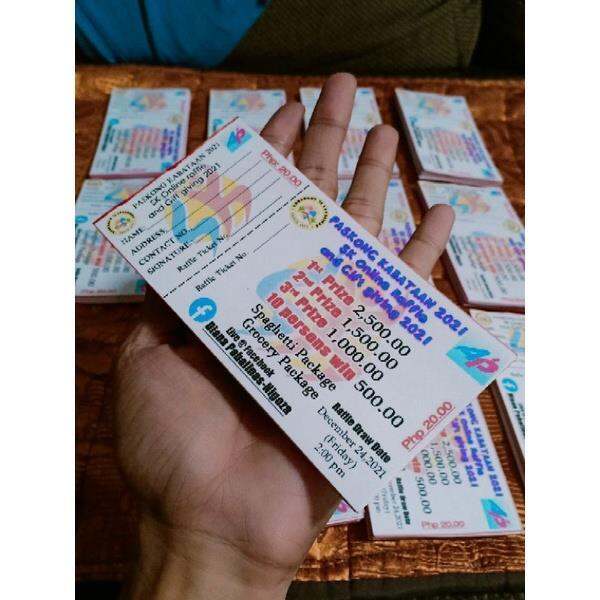 Raffle Ticket Personalized 100pcs per Pad | Lazada PH