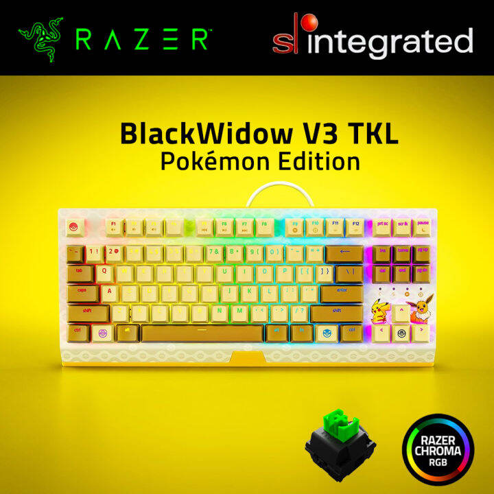Razer BlackWidow V3 Tenkeyless Green Switch Compact Mechanical Keyboard ...