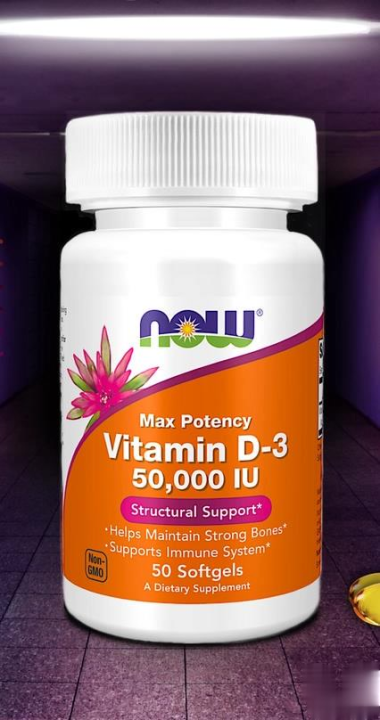 High Potency Vitamin D-3 50,000IU 50 Softgels by NOW FOODS | Lazada.co.th