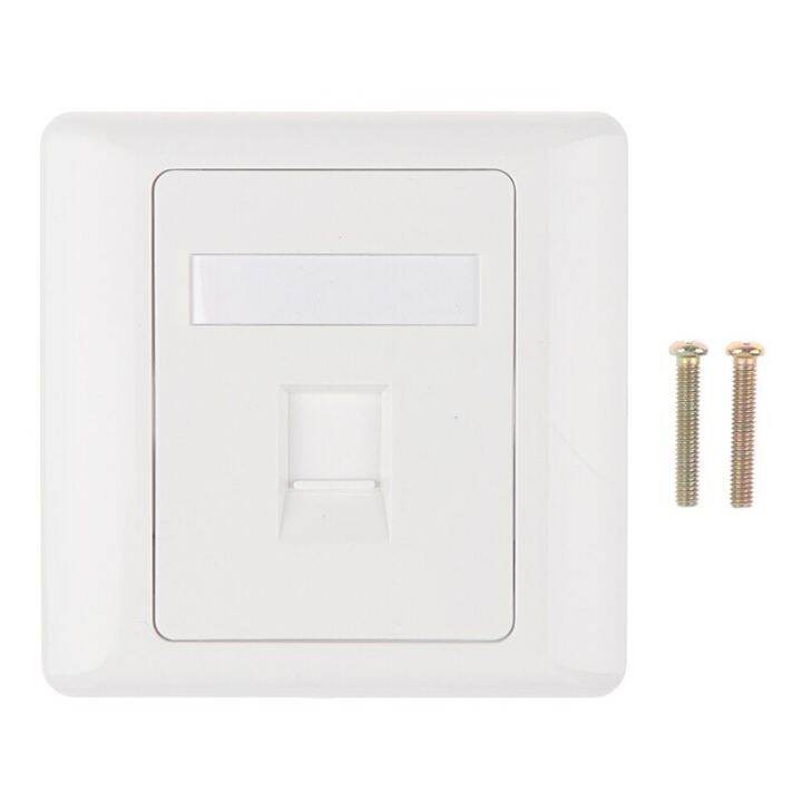 86 Type Single Port Rj45 Wall Flat Face Plate Ethernet Network Socket ...