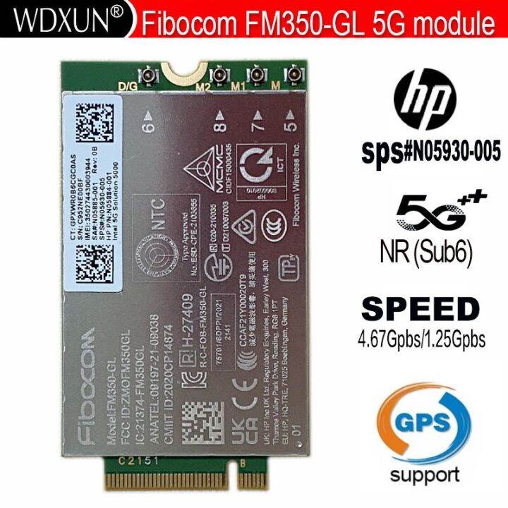 Fibocom FM350-GL 5G M.2 Module For HP X360 830 840 850 G7 Laptop 5G LTE ...